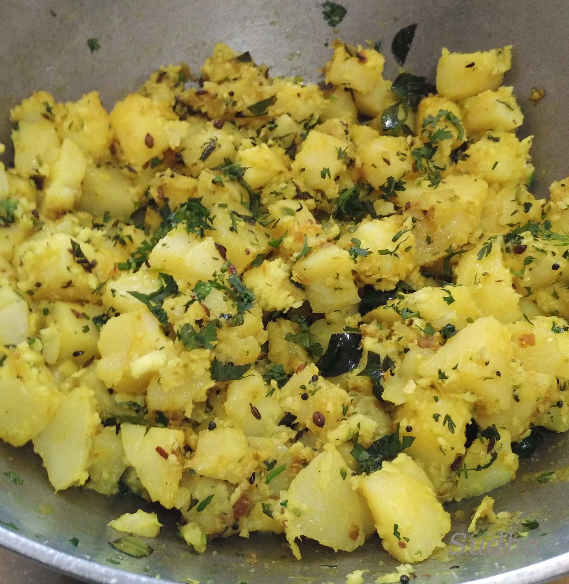 Batata Bhaaji (Potato Subji) - No Onion, Garlic recipe | My Family Recipes