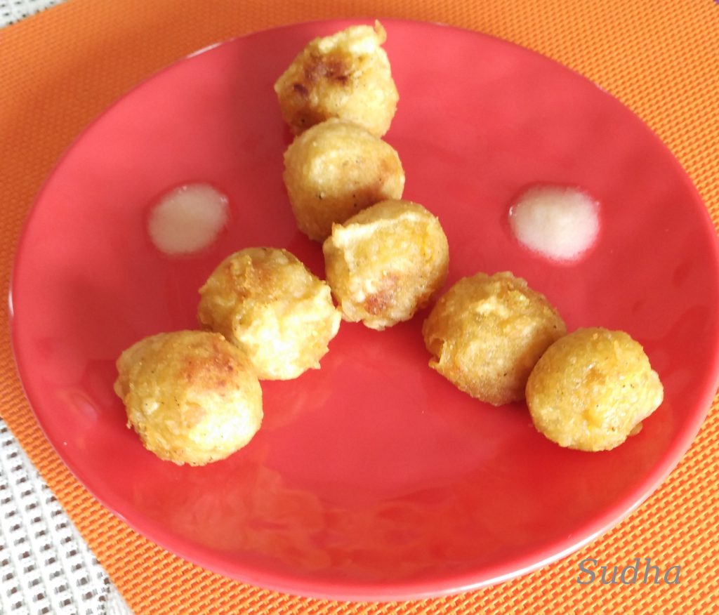 Sukrunde (सुकरुंडे) - Delicious Sweet Fritters made using Bengal Gram ...