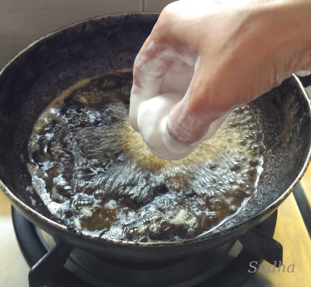 Sukrunde (सुकरुंडे) - Delicious Sweet Fritters made using Bengal Gram ...