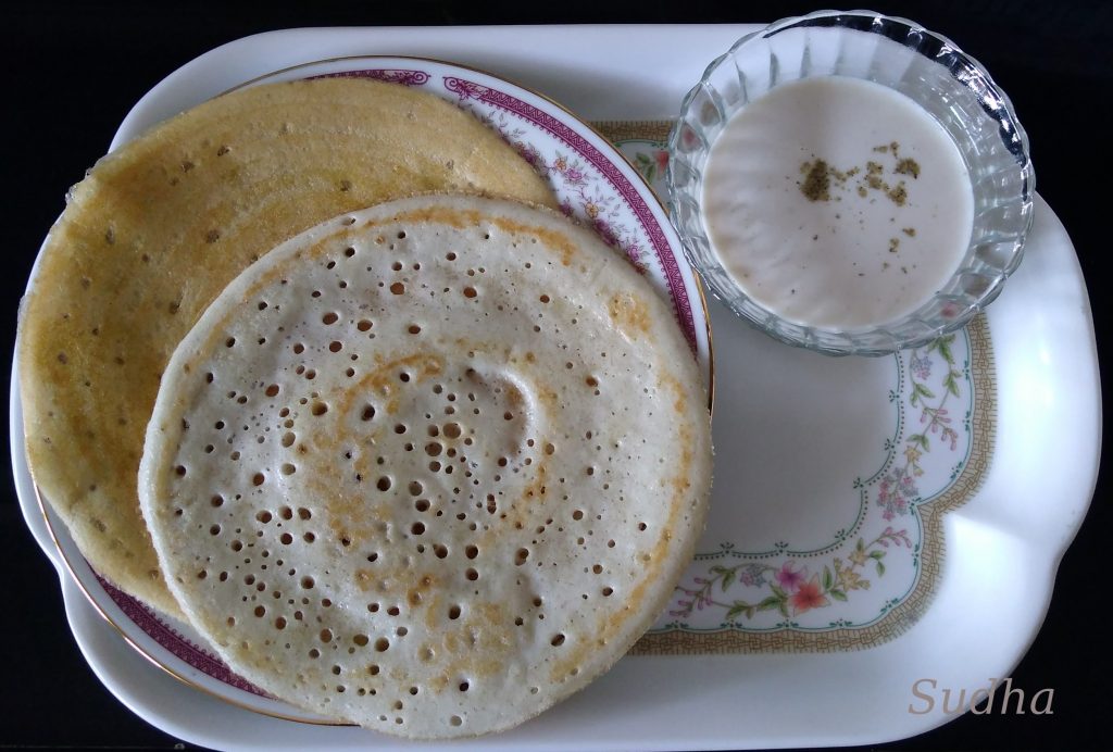 Aamboli with Ras (आंबोळी आणि नारळाचा रस) – Rice and Black Gram Pan Cake ...