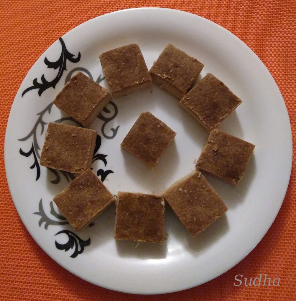 Sakharparyachya Vadya - साखरपाऱ्याच्या वड्या (Oven Roasted Wheat Flour ...