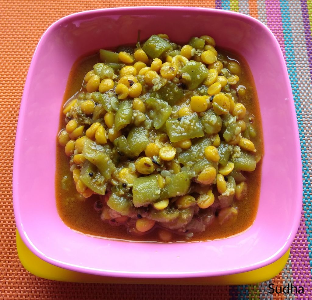 Ghosale (Gilki) Chana Dal Bhaaji ( घोसाळं - दोडका / गिलकी- चणा डाळ भाजी ...