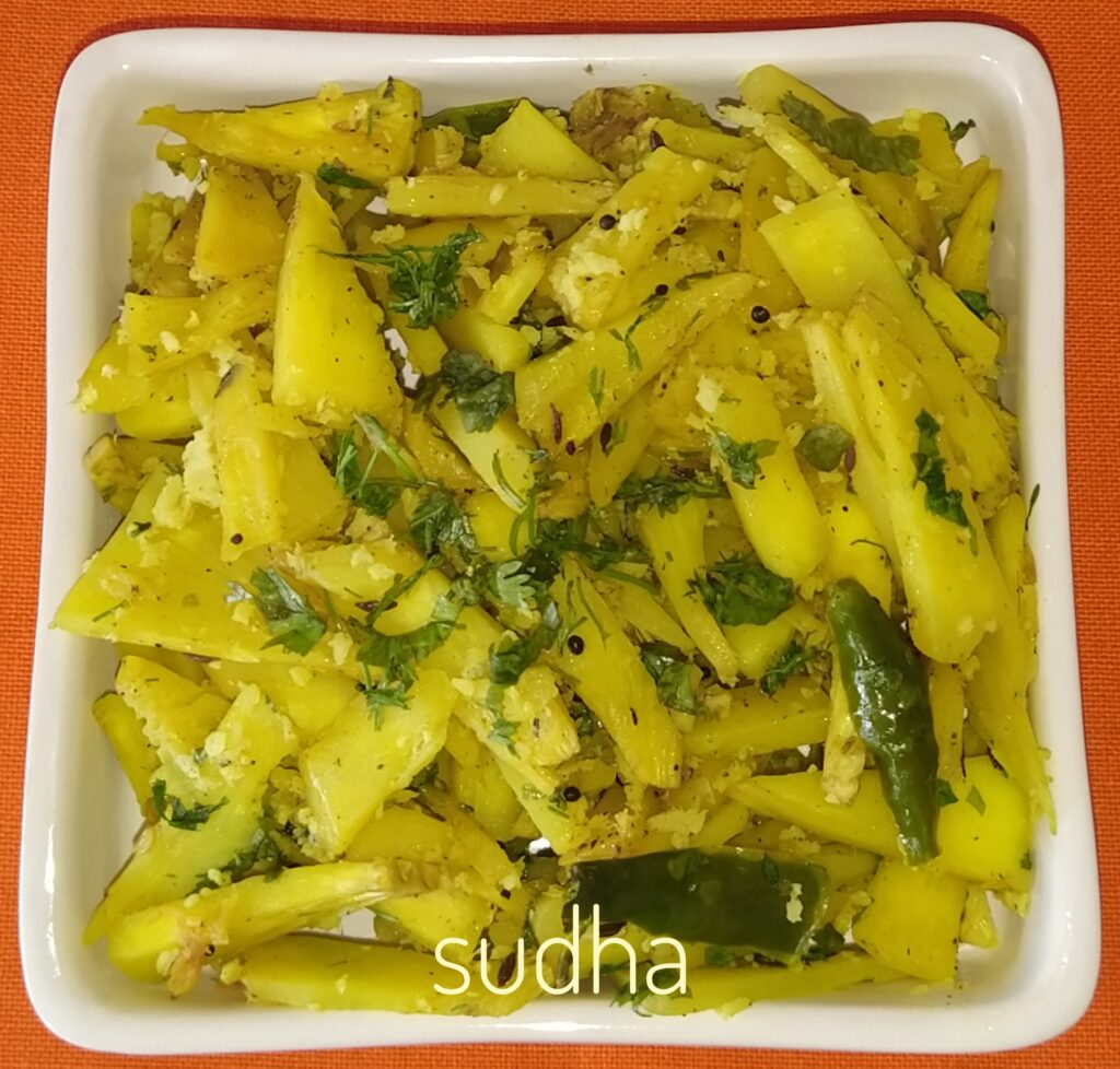 Neer Phanasachi Bhaaji (नीर फणसाची भाजी (काचऱ्या)) – Breadfruit Dry ...